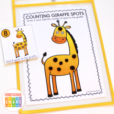 Giraffe Playdough Math Mat (count from 1-20!) - Homeschool Share