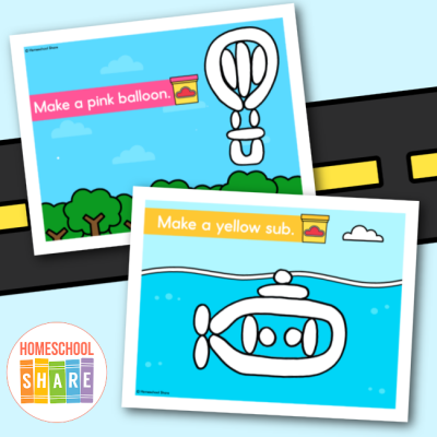 Free Transportation Playdough Mats - Homeschool Share