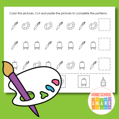 Free Art Pattern Worksheets for Preschool - Homeschool Share
