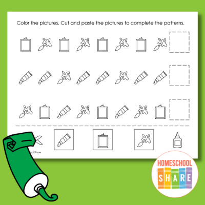 Free Art Pattern Worksheets for Preschool - Homeschool Share
