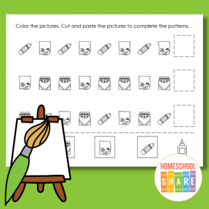 Free Art Pattern Worksheets for Preschool - Homeschool Share