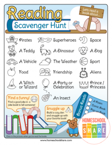 Book Scavenger Hunt for Kids - Homeschool Share