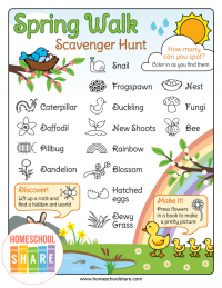 Free Spring Scavenger Hunt Printable - Homeschool Share