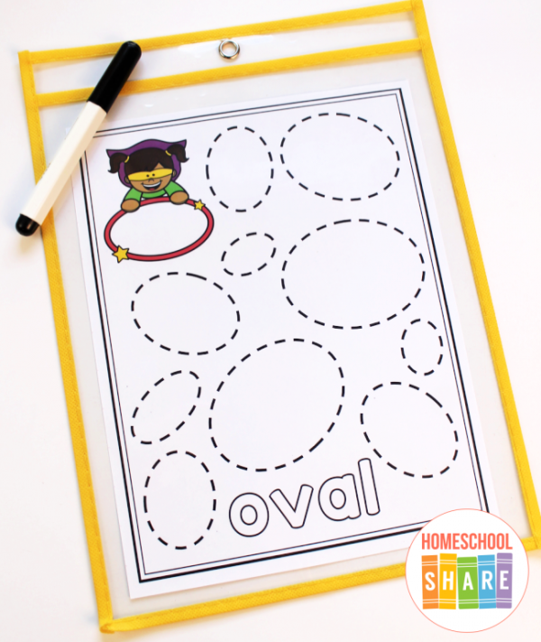 Super Hero Shapes Tracing Worksheets (free!) - Homeschool Share