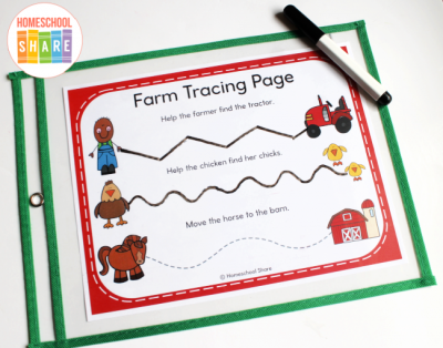 Farm Friends Tracing Pages - Homeschool Share
