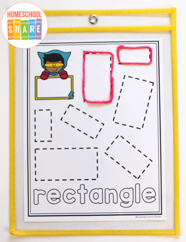 Super Hero Shapes Tracing Worksheets (free!) - Homeschool Share