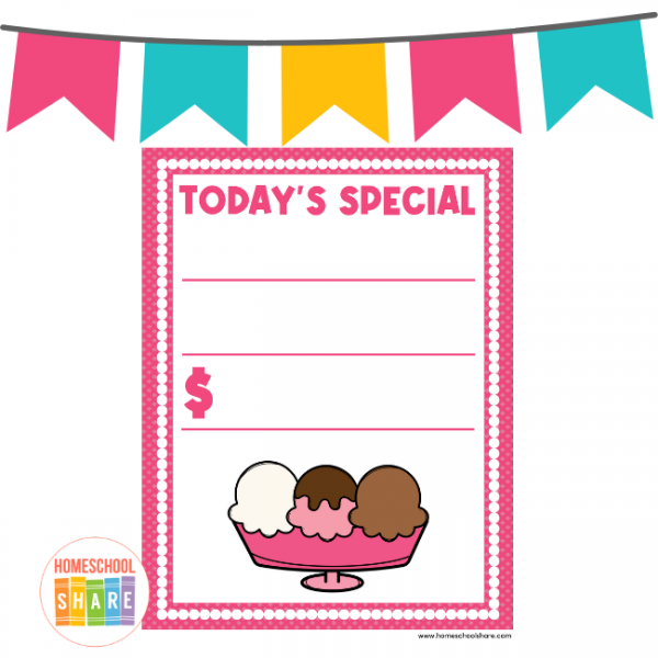 Ice Cream Shop Dramatic Play - Homeschool Share