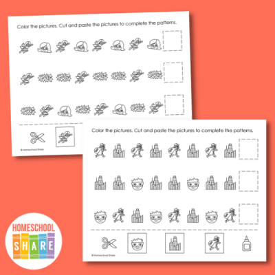 Free Superhero Pattern Worksheets - Homeschool Share