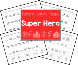 Free Superhero Pattern Worksheets - Homeschool Share