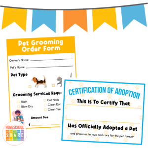 Free Pet Shop Dramatic Play Printables - Homeschool Share