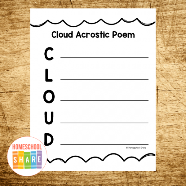 Free Printable Cloud Worksheets - Homeschool Share