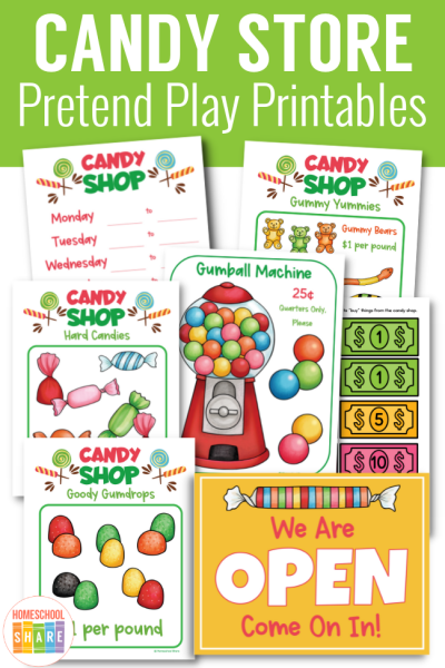 Candy Store Dramatic Play Printables - Homeschool Share
