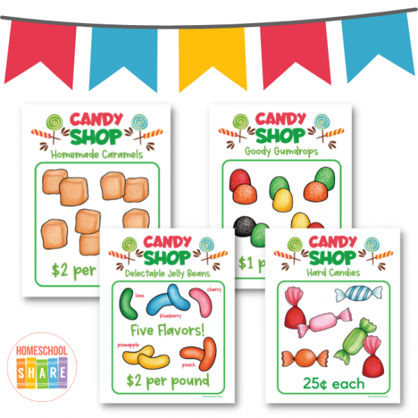 Candy Store Dramatic Play Printables Homeschool Share