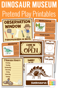 Free Dinosaur Dramatic Play Printables - Homeschool Share