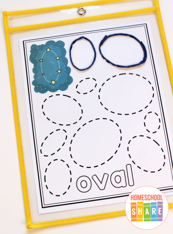 Space Shapes Tracing Worksheets (free!) - Homeschool Share
