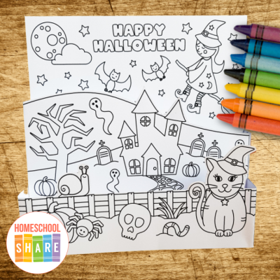 Free Printable Halloween Craft for Kids - Homeschool Share