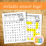 Big Cats Word Search - Homeschool Share