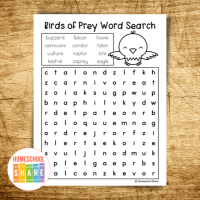 Free Birds Word Search - Homeschool Share