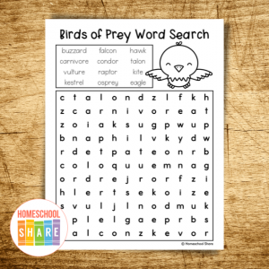 Free Birds Word Search - Homeschool Share