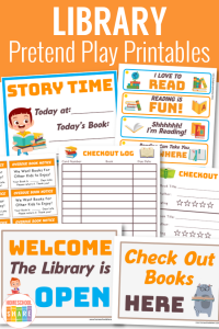 Free Library Dramatic Play Printables - Homeschool Share