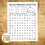 Marine Mammals Word Search - Homeschool Share