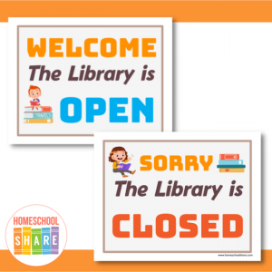 Free Library Dramatic Play Printables - Homeschool Share