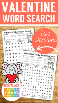 Free Valentine Word Search - Homeschool Share