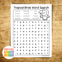 Free Birds Word Search - Homeschool Share