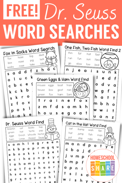 Free Printable Dr. Seuss Word Search - Homeschool Share