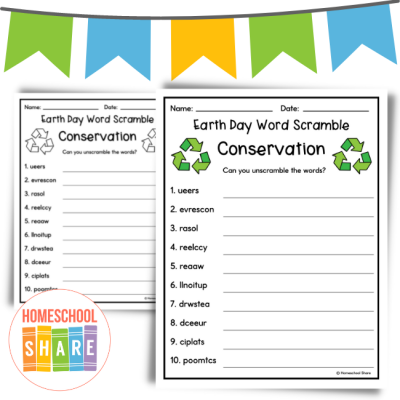 Earth Day Word Scramble (Free!) - Homeschool Share