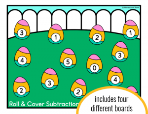 Easter Roll and Cover Dice Game Set - Homeschool Share