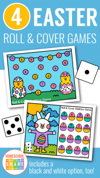 Easter Roll and Cover Dice Game Set - Homeschool Share