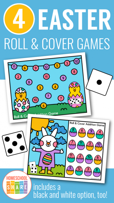 Easter Roll and Cover Dice Game Set - Homeschool Share