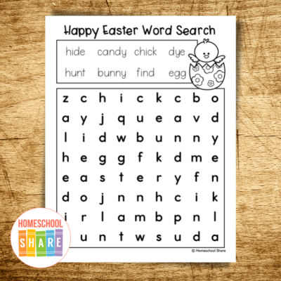 Easter Word Search (free!) - Homeschool Share