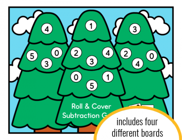 Forest Roll and Cover Dice Games (free!) - Homeschool Share