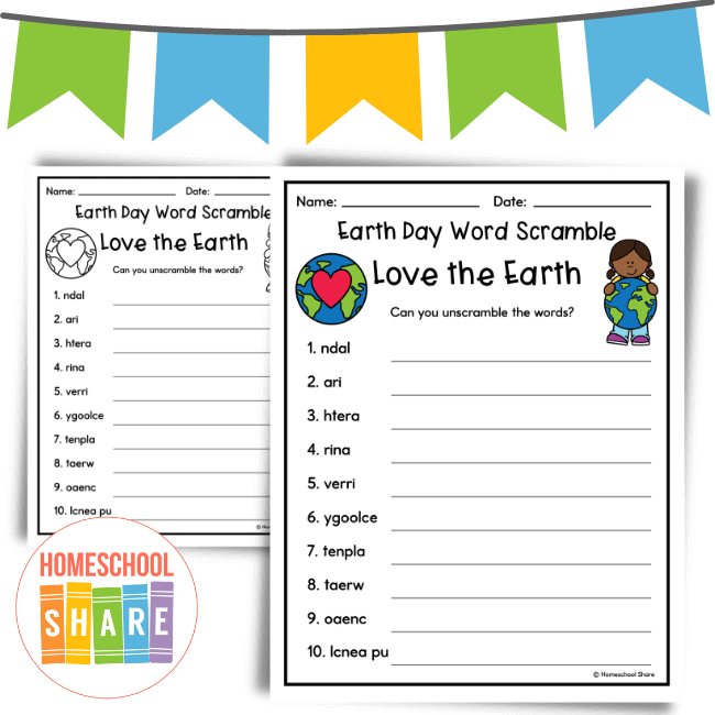 Earth Day Word Scramble Free Homeschool Share