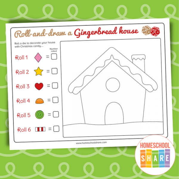 Roll a Gingerbread House Game - Homeschool Share