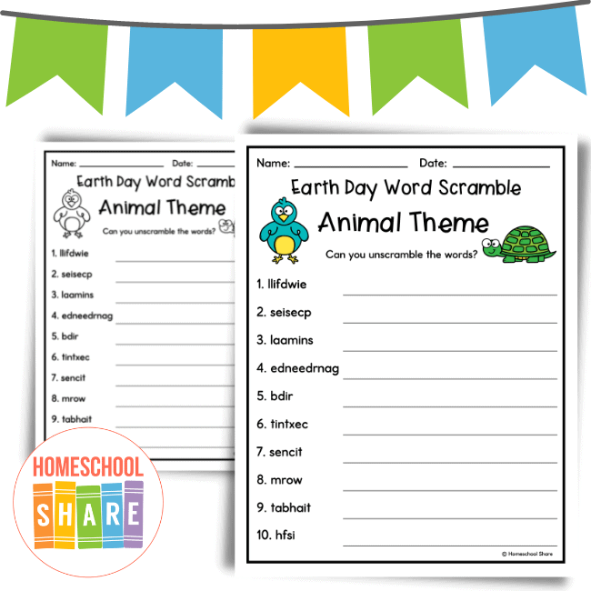 Earth Day Word Scramble Free Homeschool Share