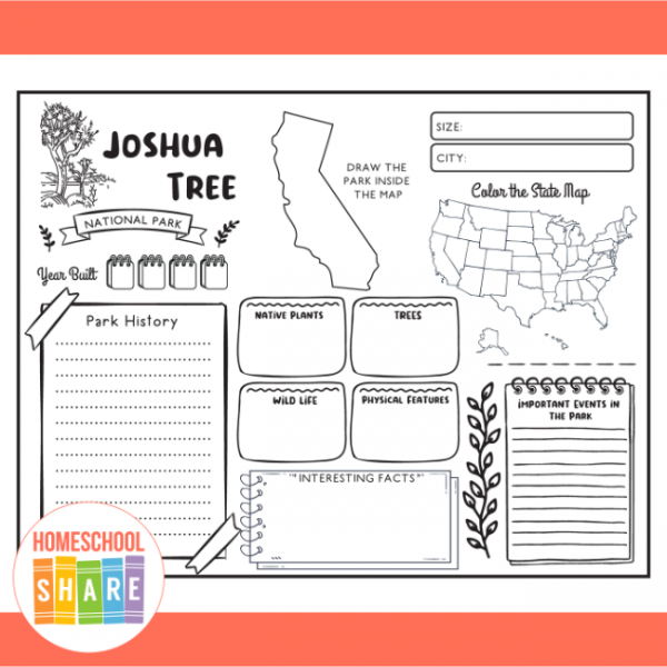 National Parks Worksheets - Homeschool Share