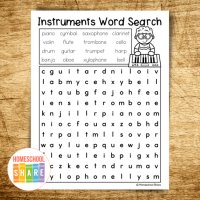 Music Word Search - Homeschool Share