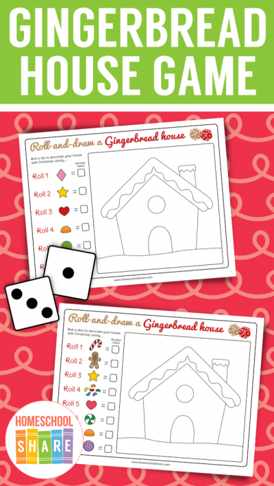 Roll a Gingerbread House Game - Homeschool Share