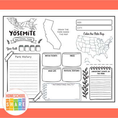 National Parks Worksheets - Homeschool Share