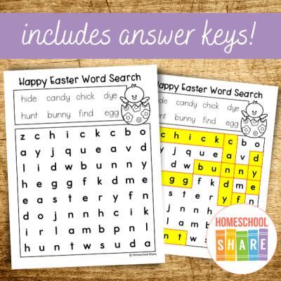 Easter Word Search (free!) - Homeschool Share