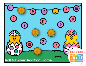Easter Roll and Cover Dice Game Set - Homeschool Share