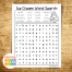 Free Ice Cream Word Search - Homeschool Share