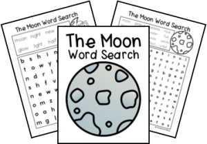 Moon Word Search (free!) - Homeschool Share