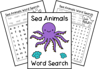 Sea Animals Word Search (free!) - Homeschool Share