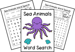 Sea Animals Word Search (free!) - Homeschool Share