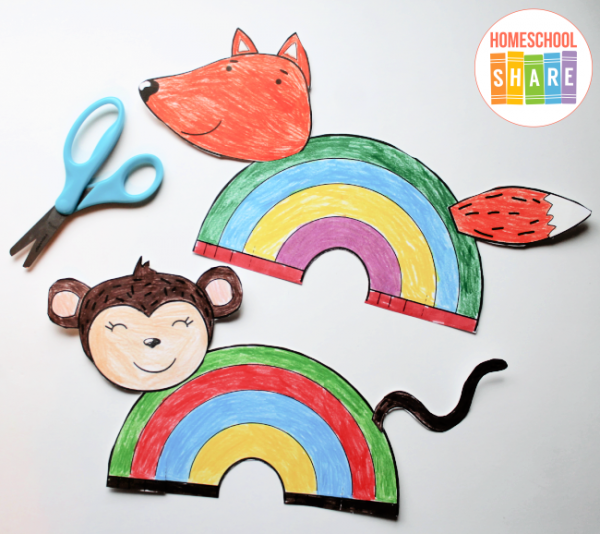 Rainbow Animals (fun craft for kids!) - Homeschool Share
