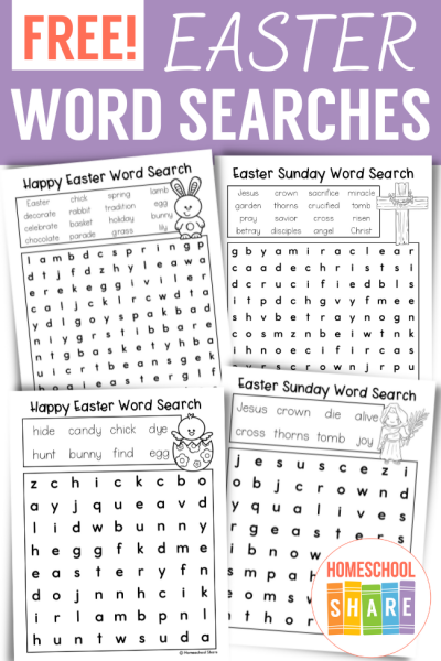Easter Word Search (free!) - Homeschool Share